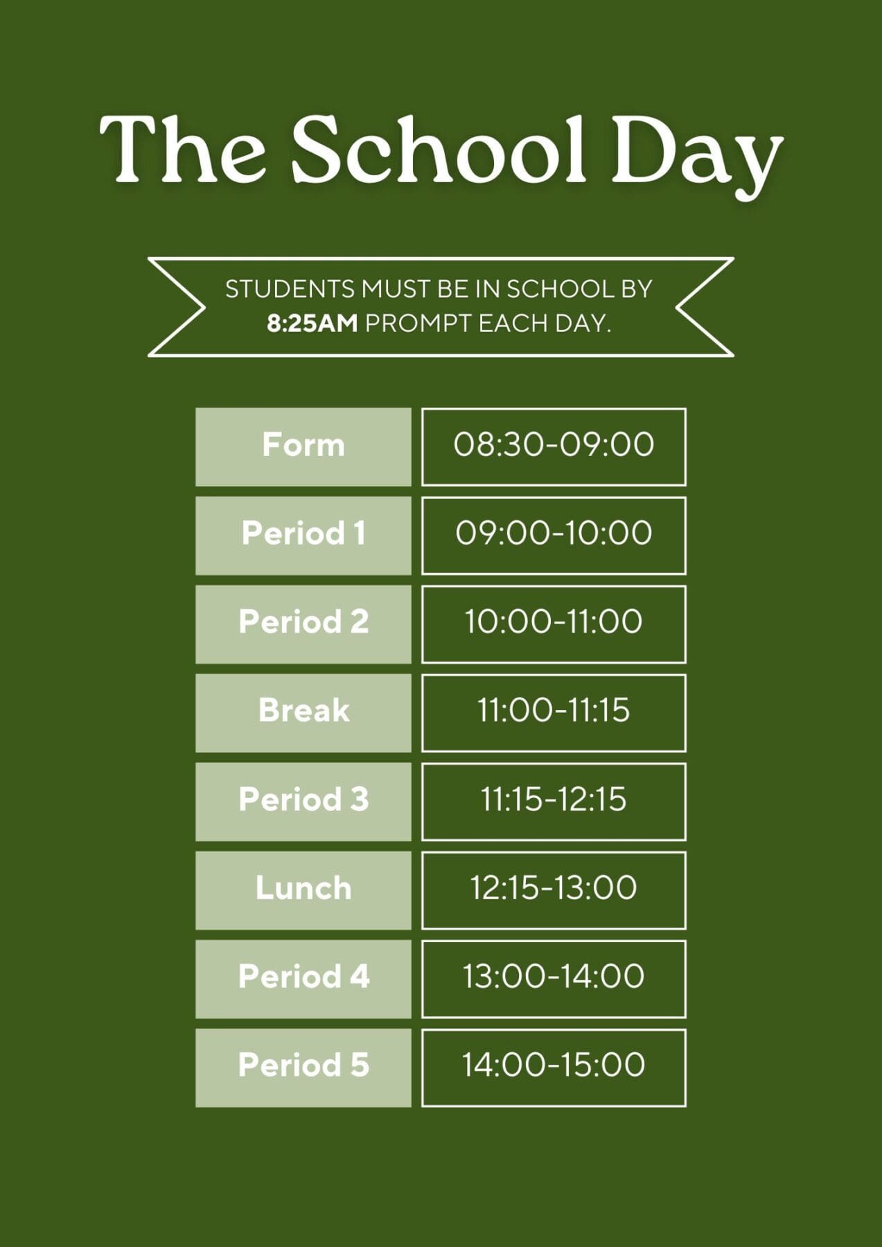 School Day - St Patrick's RC High School